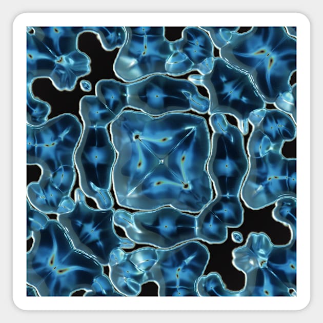 Abstract blue pattern - Fractal - Sticker | TeePublic